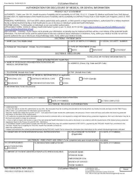 Dd Form 2870 Download Fillable Pdf Or Fill Online Authorization For