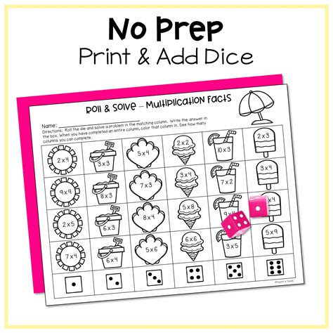 Summer Multiplication Facts Fluency Practice Games And Activities Made By Teachers