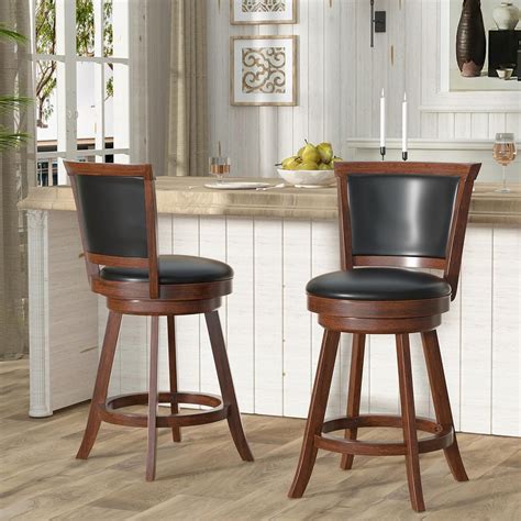 24 Counter Height Swivel Bar Stools High Back Swivel