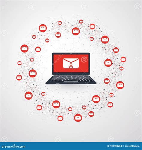 Network Vulnerability Malware Infection By E Mail Virus Ransomware
