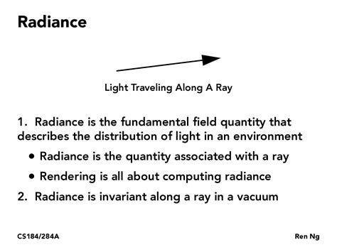 Cs184284a Lecture 11 Radiometry And Photometry