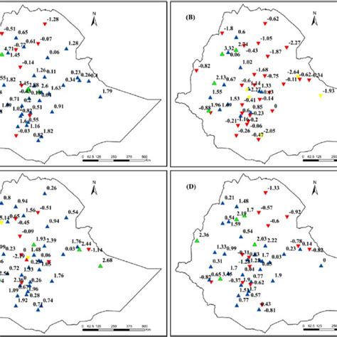 Spatial Distribution Of Rainfall Trends Over Ethiopia 1986 2020