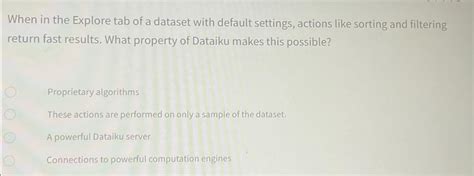 Solved When In The Explore Tab Of A Dataset With Default