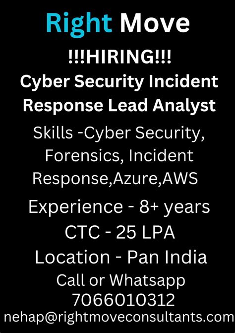 Neha P On Linkedin Hiring Cybersecurityincidentresponse Leadanalyst