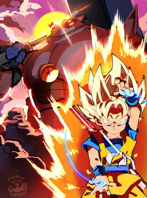Son Goku And Tamagami Number 3 Dragon Ball And 1 More Drawn By