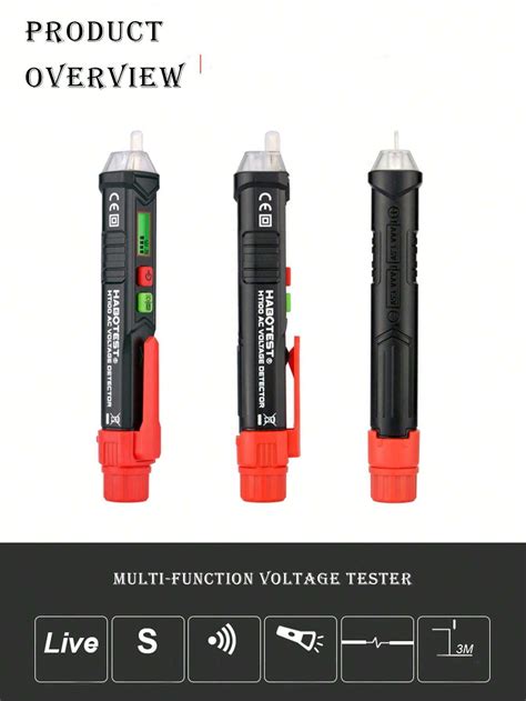 Non Contact Smart Voltage Tester Electrical Tester Tool For Electricians To Detect Circuits And