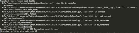 Python Socket Connectionreseterror Errno 54 Connection Reset By Peer