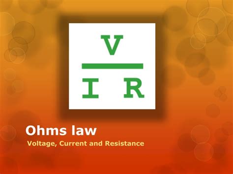Ppt Ohms Law Powerpoint Presentation Free Download Id1516882