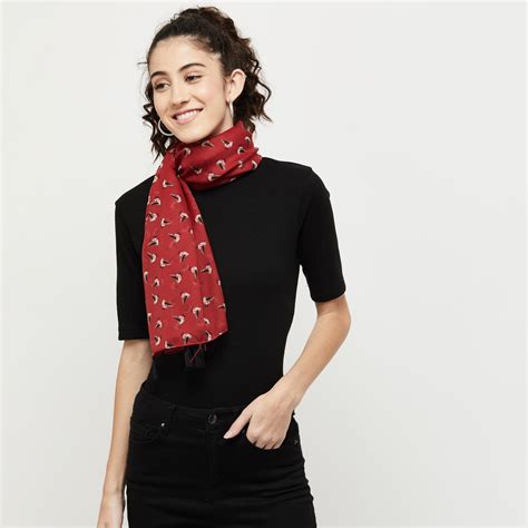 Max Printed Tassel Detailed Scarf Max Apiic Software Layout Hyderabad
