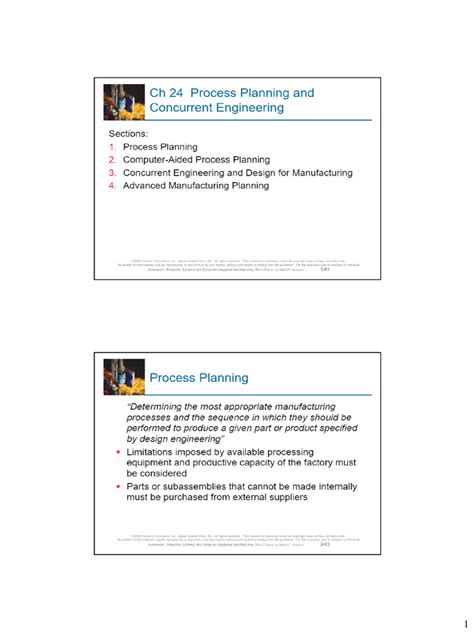 Ch 24 Process Planning And Concurrent Engineering Pdf Pdf