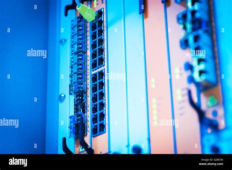 Core Switch Technology In Network Room Place Stock Photo Alamy