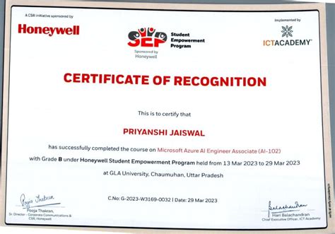Priyanshi Jaiswal On Linkedin Microsoftazure Aiengineer Azureai Certificateofrecognition