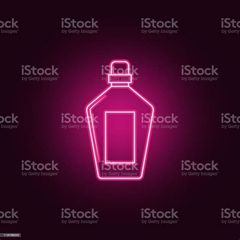 알코올 아이콘의 병입니다 네온 스타일 아이콘에 병의 요소입니다 정보 그래픽 모바일 응용 프로그램 웹 디자인 웹 사이트에 대 한 간단한 아이콘 0명에 대한 스톡 벡터 아트 및