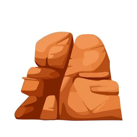 Premium Vector Rock Formation Vector Nature Illustration