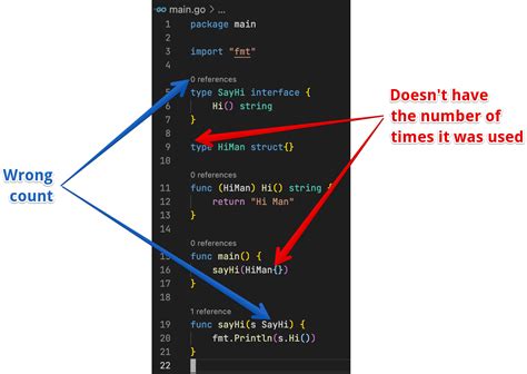 References Codelens Is Not Working · Issue 1643 · Golangvscode Go
