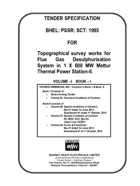 Fillable Online Fillable Online Tender Specification Bhel Pssr Sct Fax Email Print Pdffiller