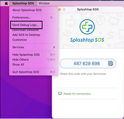 How To Send SOS Debug Logs Splashtop Business Support