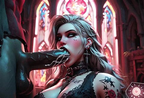 Gangbang With Vampire Woman Gothic Sex Mating Double Blowjob Group Sex