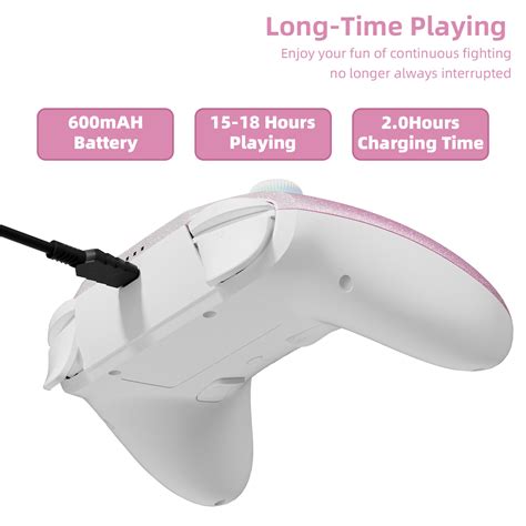 Mytrix Pink Glitter Wireless Pro Rgb Controller For Switch Pc Ios Android Mytrix Direct