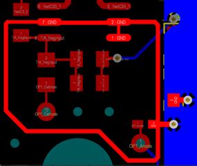 LMP7721 Transimpedance Amplifier Question About Layout Guard And Copper Pours Amplifiers