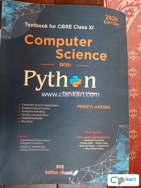 Buy Computer Science With Python Textbook For Cbse Class 11 As Per 2020 21 Curriculum Book