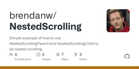 GitHub Brendanw NestedScrolling Simple Example Of How To Use NestedScrollingParent And