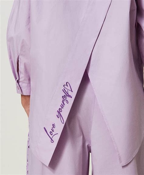 Рубашка из поплина с вышивкой 241at2085 Twinset — купить в интернет магазине бренда женской