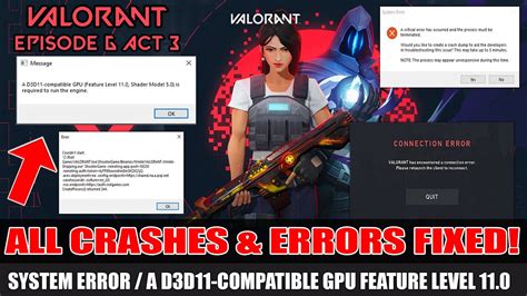 How To STOP Valorant Episode Act Crashing Valorant System Error Valorant Connection
