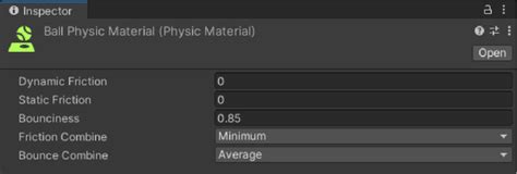 Example Of Configuration For Friction And Bounciness Download