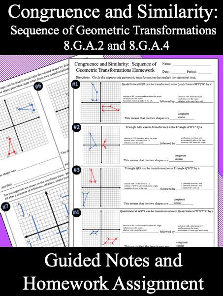 Congruence And Similarity Sequence Of Geometric Transformations Geometric Transformations