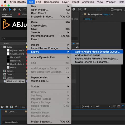 How To Save After Effects As Mp AEJuice