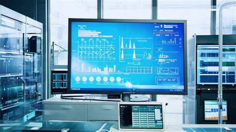 Modern Data Center With Digital Screens And Dynamic Analytics Display Concept Of Technology