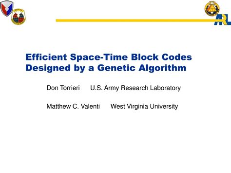 Ppt Efficient Space Time Block Codes Designed By A Genetic Algorithm Powerpoint Presentation