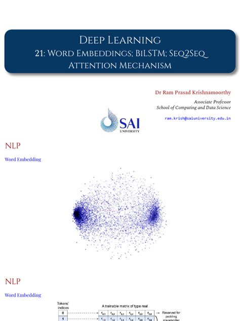 Dl 21 Word Embeddings Bilstm Seq2seq Attention Pdf Algorithms Machine Learning