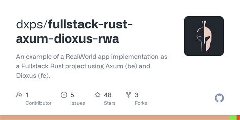 Fullstack Rust Axum Dioxus Rwa CODE OF CONDUCT Md At Main Dxps