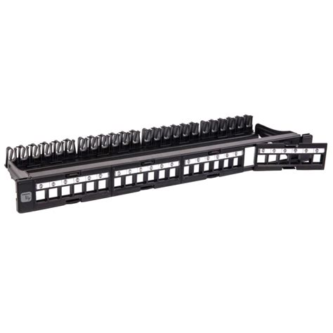 Modular Patch Panel 24 Places UTP With Removable Modules 1 Unit Black Patch Panels Rack
