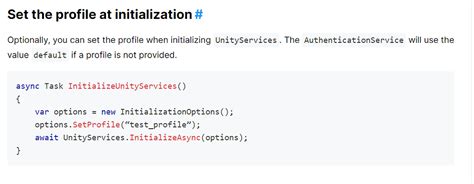 manage profiles unity services unity discussions
