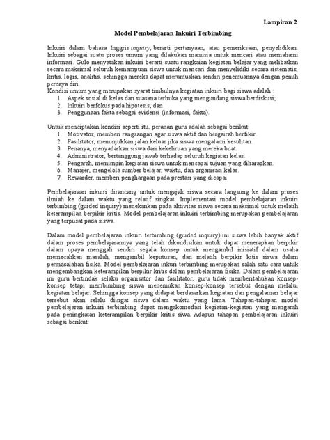 Lampiran 2 Sintak Inkuiri Terbimbing Pdf