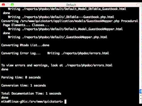 PHPDocumentor Example YouTube