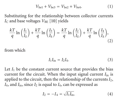 Transistors Design Of A Bjt Translinear Based Square Rooting Circuit