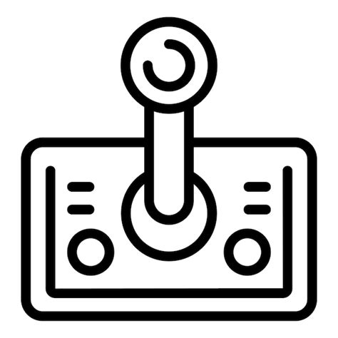 Premium Vector Retro Joystick Icon Outline Vector Game Machine Button Menu