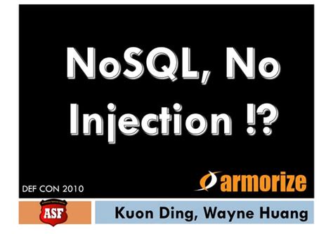 nosql no sql injections ppt
