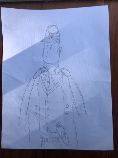 My Admittingly Bad Drawing Of A Foundation Agent In The Early S R SCP