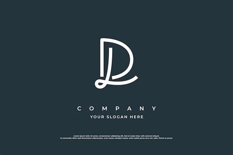 초기 편지 Dl 또는 Ld 로고 디자인 벡터 프리미엄 벡터