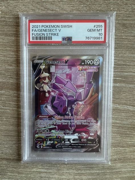 Pokémon 1 Graded Card Genesect V 255 Psa 10 Auction Online
