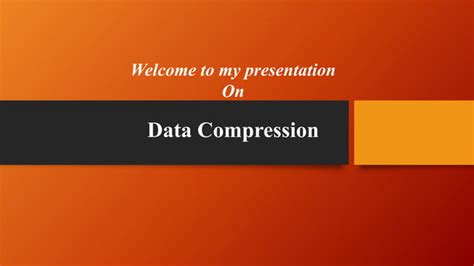 Data Compression And Classification Ppt