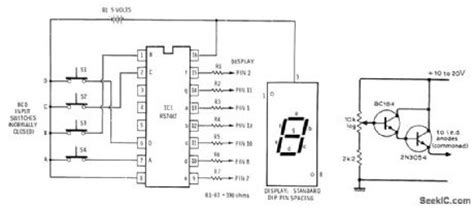 BCD DECODER Basic Circuit Circuit Diagram SeekIC
