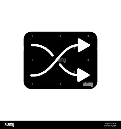 Shuffle Glyph Icon Crossed Arrows Random Music Order Stock Vector