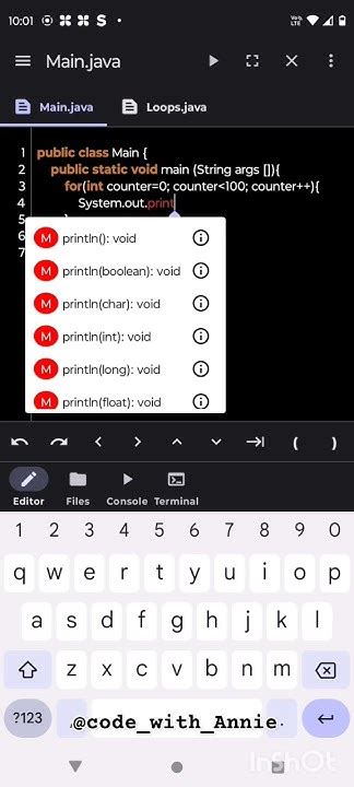 Coding Java Loop Forloop Mobile Android Learn