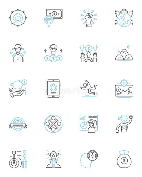 Growth Metrics Linear Icons Set Analytics Conversion Acquisition